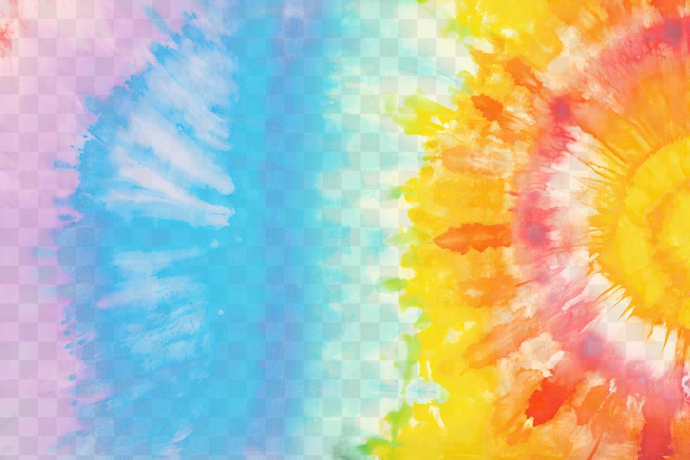 Vibrant tie-dye rainbow fabric texture | Free PNG - rawpixel