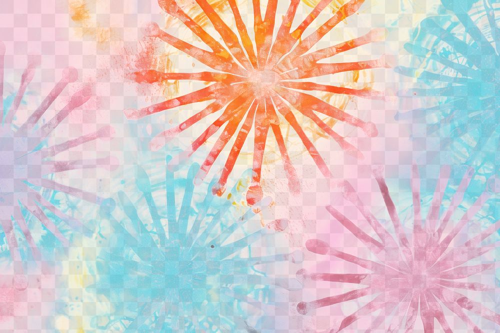 Vibrant abstract starburst pattern fabric | Free PNG - rawpixel