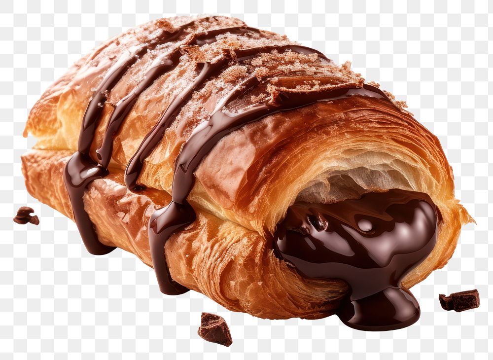 PNG Delicious chocolate-filled croissant pastry | Free PNG - rawpixel