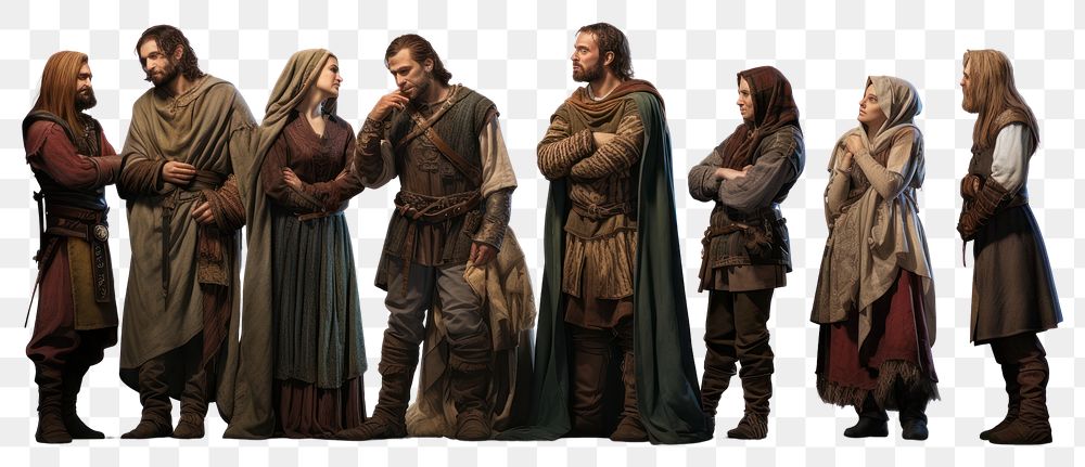 Villagers medieval photo group. | Free PNG - rawpixel
