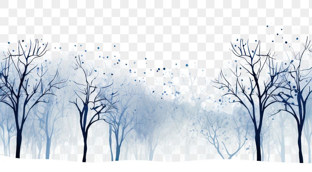 Winter trees border outdoors nature | Free PNG - rawpixel