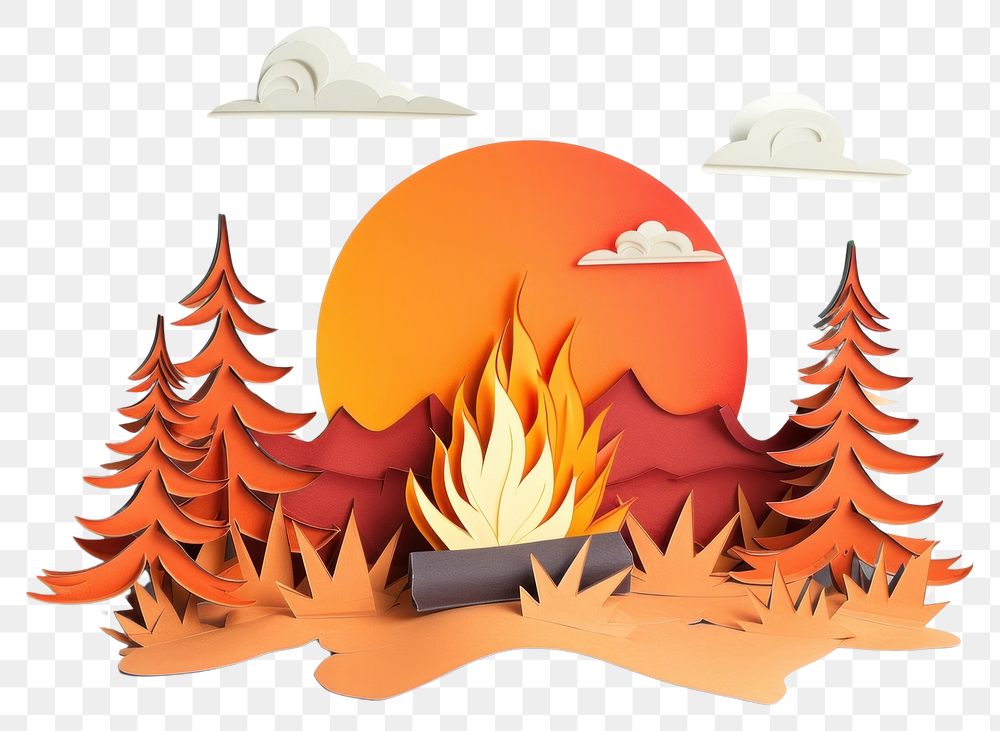 PNG Camp fire plant art | Free PNG - rawpixel