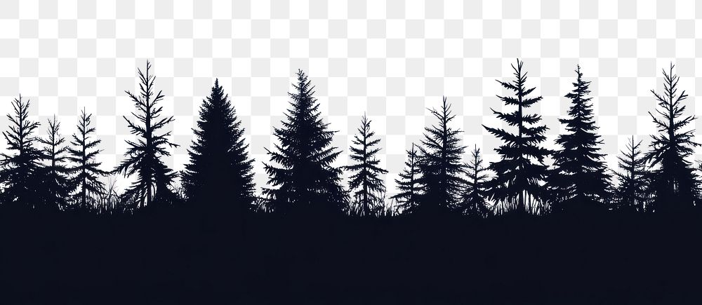 PNG Silhouette vector forest border | Free PNG - rawpixel