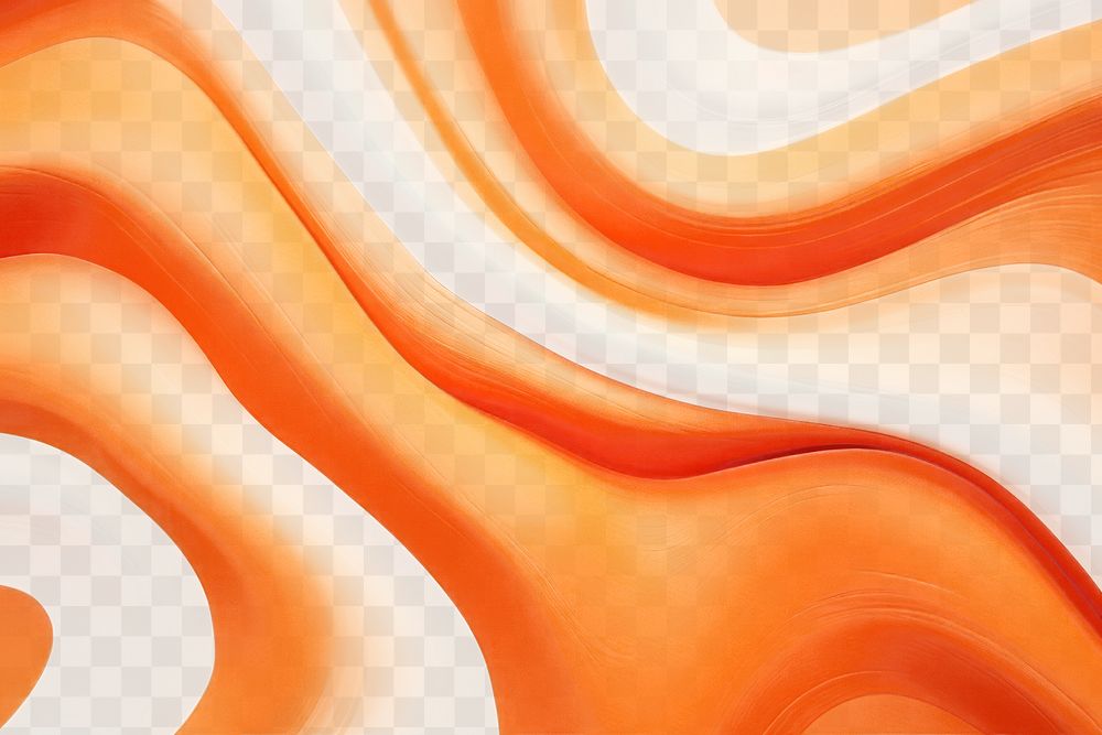 Vibrant abstract orange fluid waves | Free PNG - rawpixel