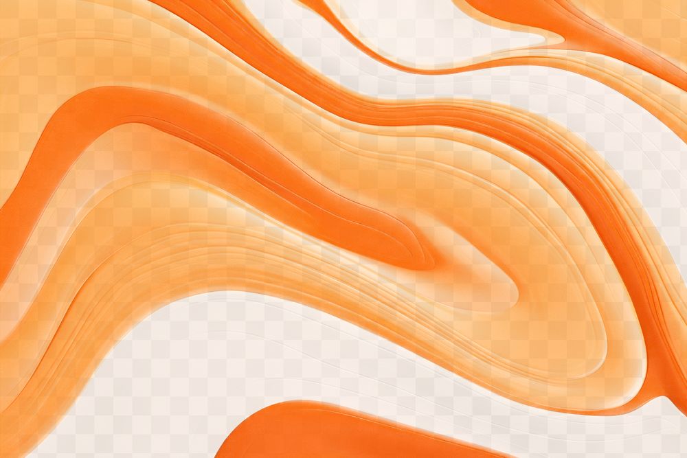 Vibrant abstract orange waves png | Free PNG - rawpixel