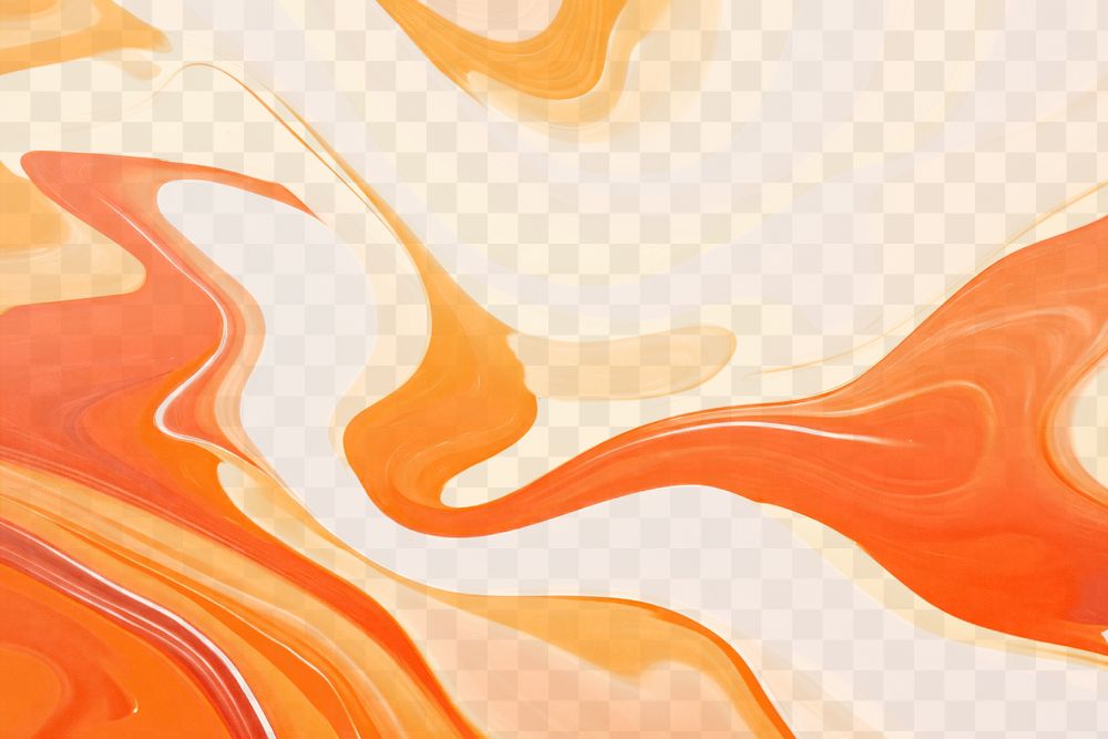 Vibrant orange abstract waves png | Free PNG - rawpixel