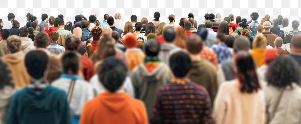 Diverse crowd facing forward together | Free PNG - rawpixel