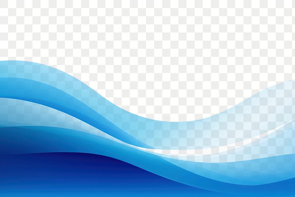 Abstract blue wave border png | Free PNG - rawpixel