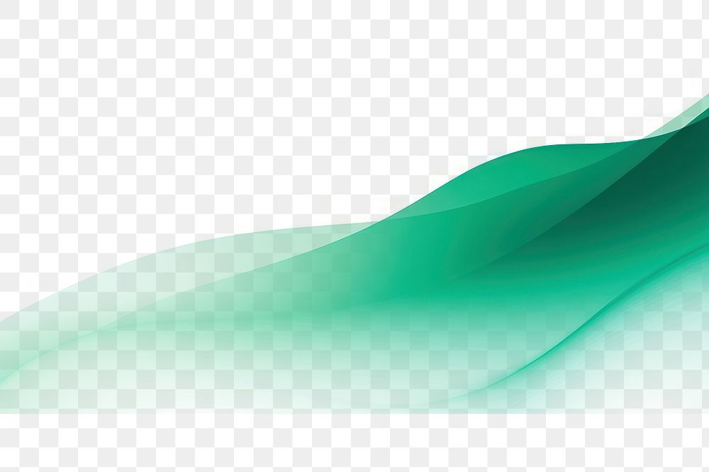 Abstract green gradient wave border | Free PNG - rawpixel