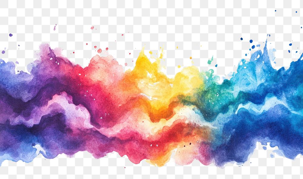 PNG Vibrant watercolor abstract art | Free PNG - rawpixel