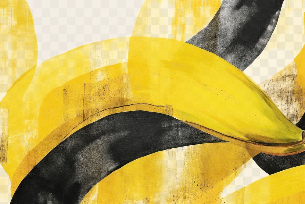 Abstract yellow banana pattern png | Free PNG - rawpixel