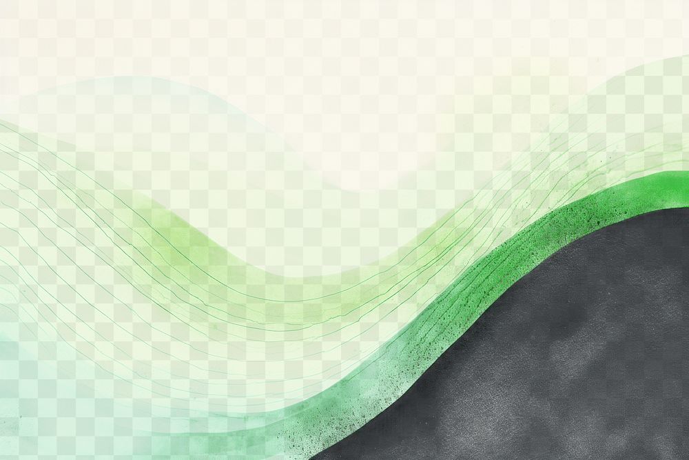 Abstract green wave gradient png | Free PNG - rawpixel