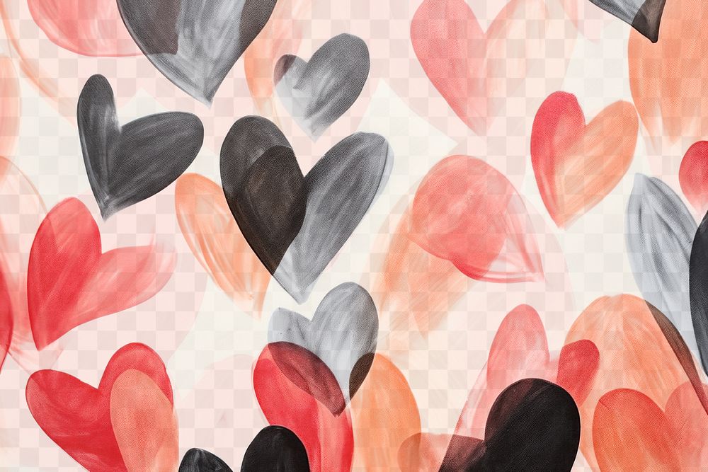 Vibrant abstract heart pattern png | Free PNG - rawpixel