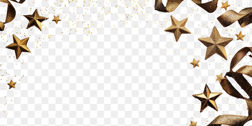 Glittery Festive Star Border PNG Transparent Background Images | Free ...