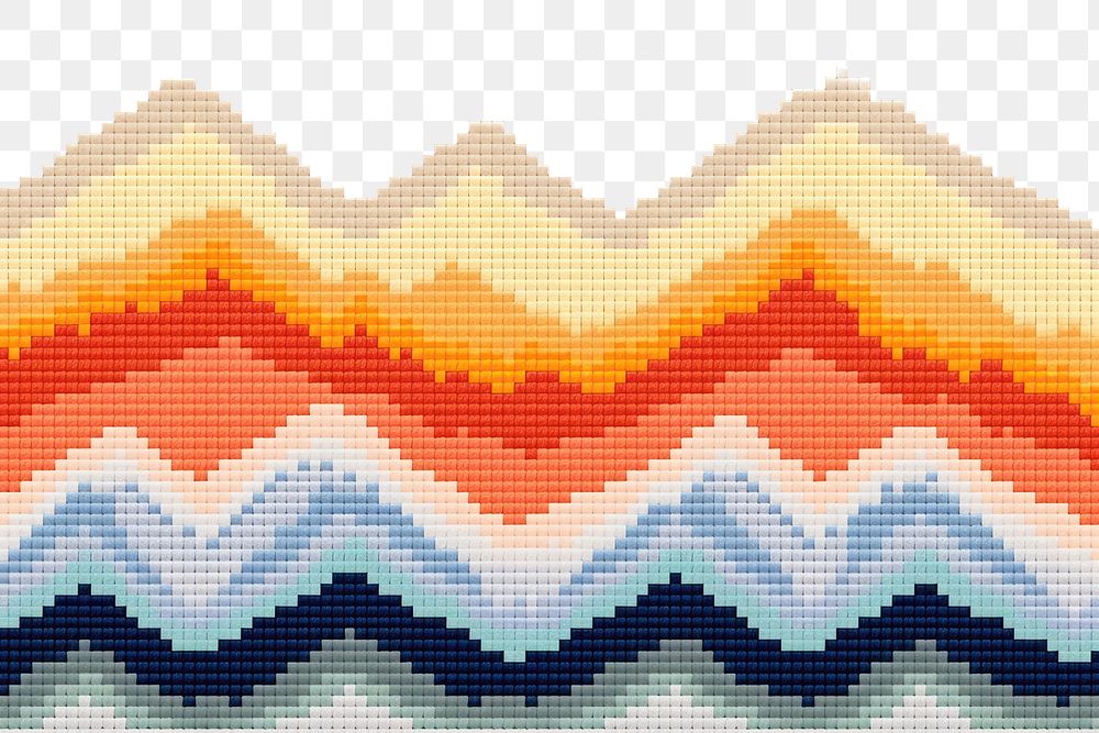 PNG Colorful geometric mountain pattern | Free PNG - rawpixel