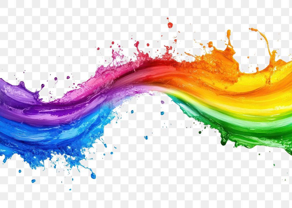 PNG Wave rainbow paint splash | Free PNG - rawpixel