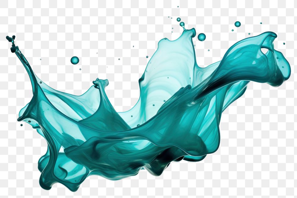 Turquoise splash background abstract art. | Free PNG - rawpixel
