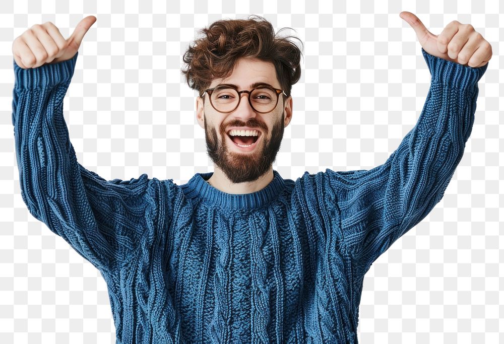 PNG Happy man thumbs | Premium PNG - rawpixel