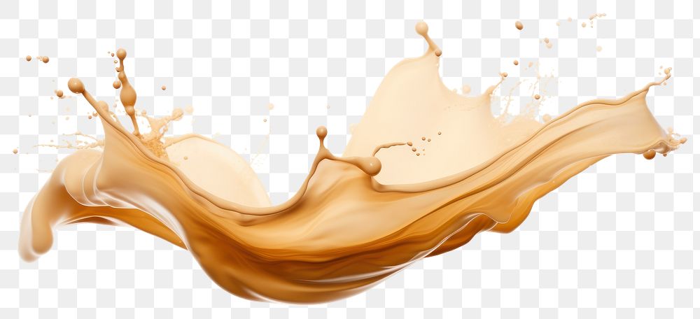 Beige splash beverage artistic dynamics. | Free PNG - rawpixel