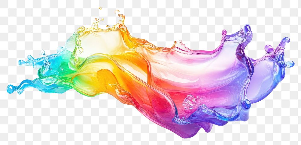 Rainbow liquid splash background abstract | Free PNG - rawpixel