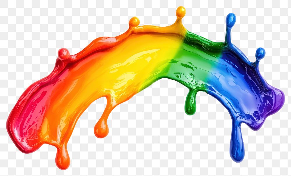 Rainbow liquid splash colorful creative | Free PNG - rawpixel