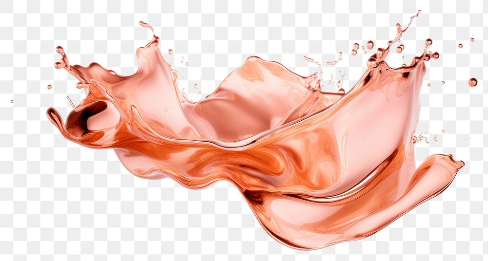Rose gold splash abstract art | Free PNG - rawpixel