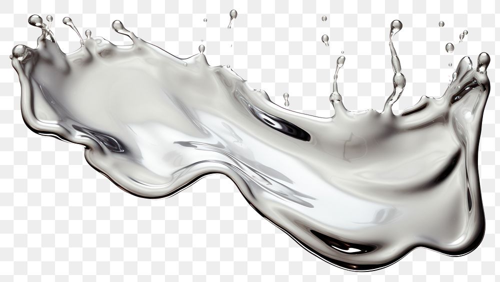 Silver liquid splash beverage metallic | Free PNG - rawpixel