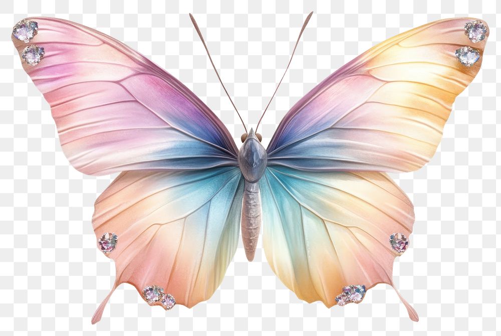 PNG Soft pastel color butterfly | Free PNG - rawpixel