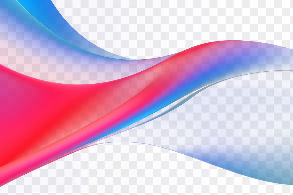 Vibrant abstract gradient wave png | Free PNG - rawpixel