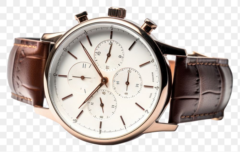 Watch wristwatch white background platinum | Free PNG - rawpixel