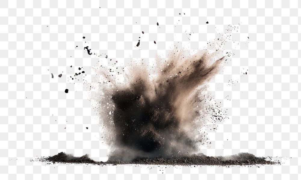 PNG Exploding dirt cloud isolated | Free PNG - rawpixel