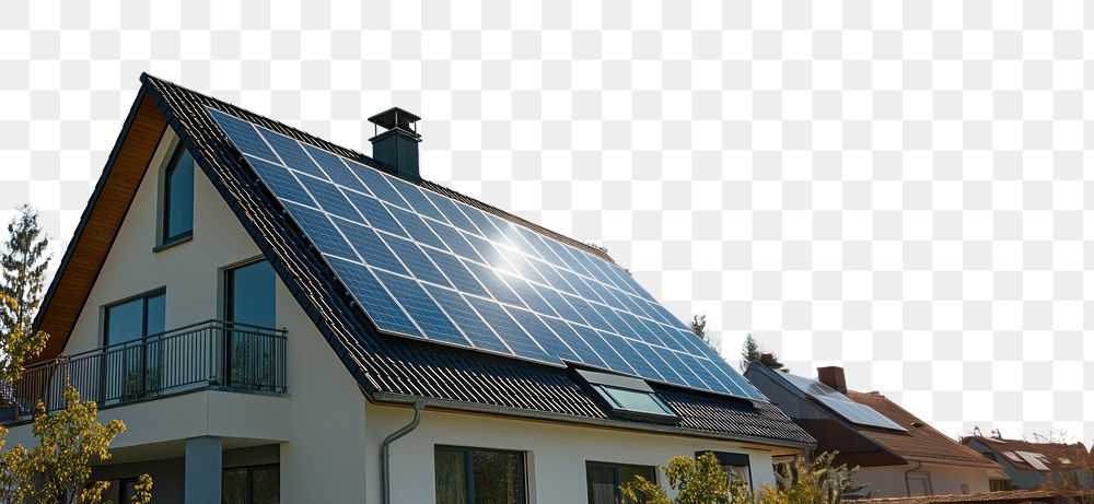 PNG Modern home solar panels | Free PNG - rawpixel