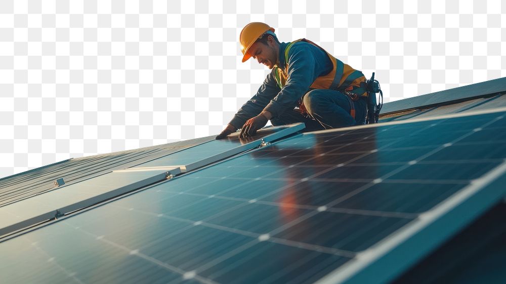 PNG Solar panel installation rooftop | Free PNG - rawpixel