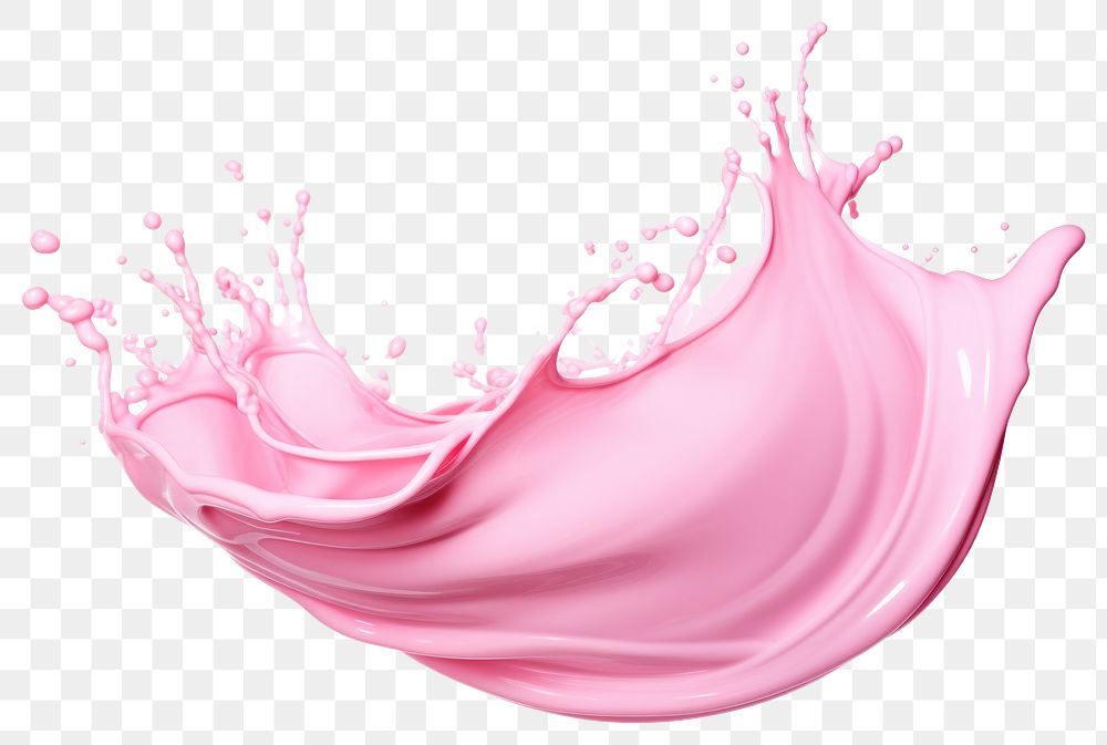 Pink cream splash background white | Free PNG - rawpixel