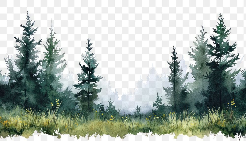 Forest landscape border forest vegetation | Premium PNG - rawpixel