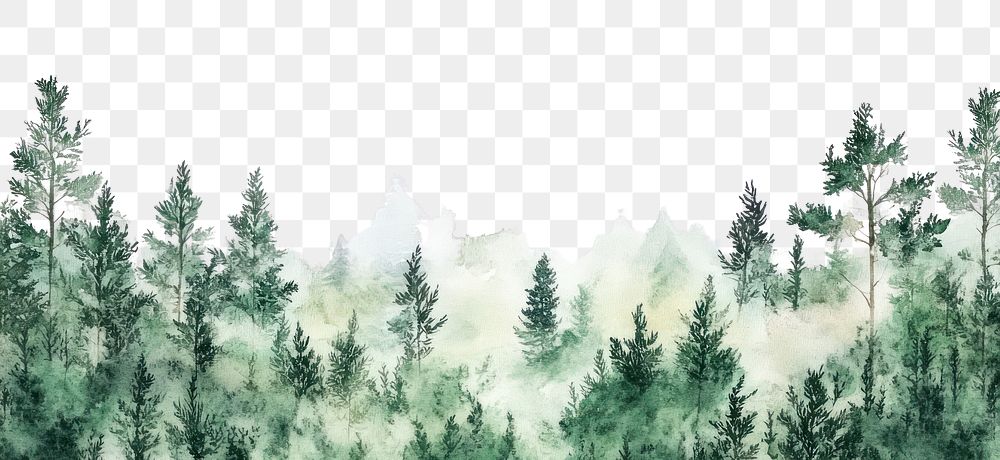 Forest landscape border forest vegetation | Free PNG - rawpixel