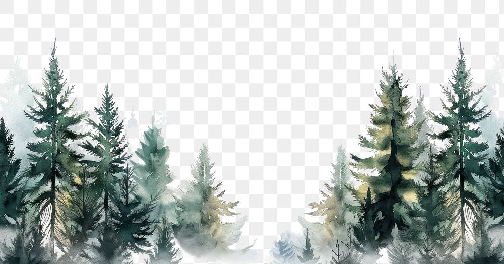 Forest pine trees landscape forest | Free PNG - rawpixel