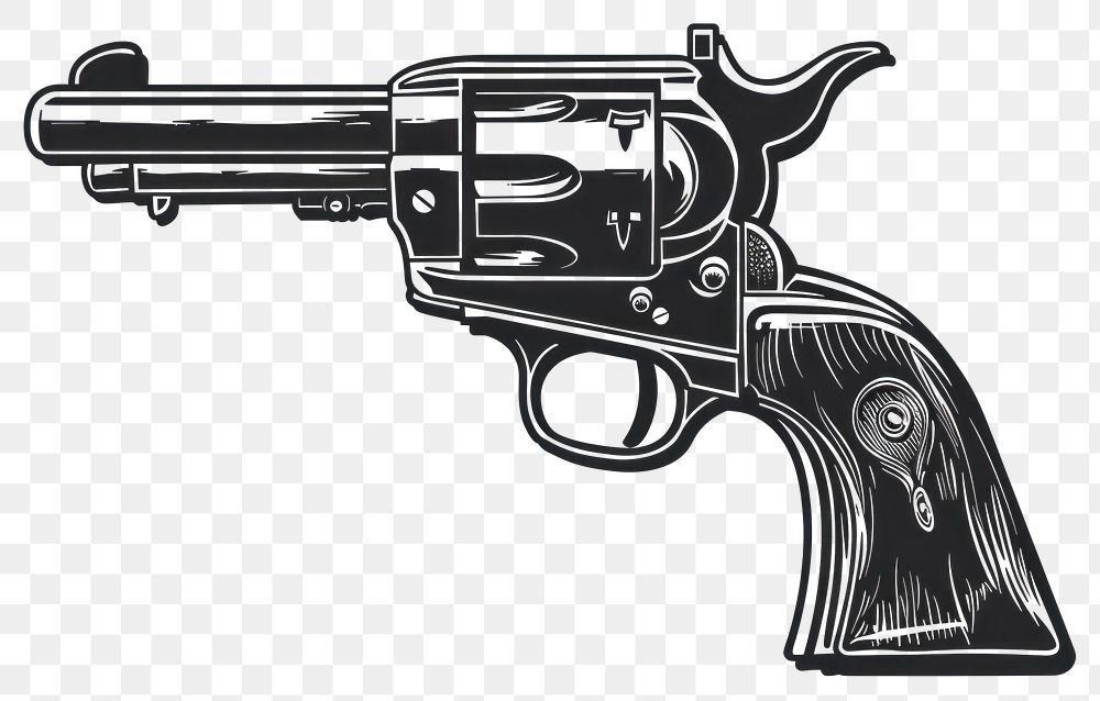 PNG Vintage revolver gun illustration | Free PNG - rawpixel