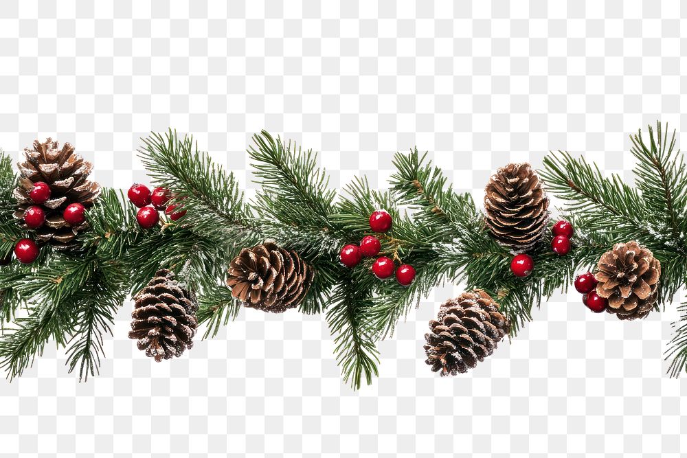 Christmas garland pine conifer plant | Free PNG - rawpixel