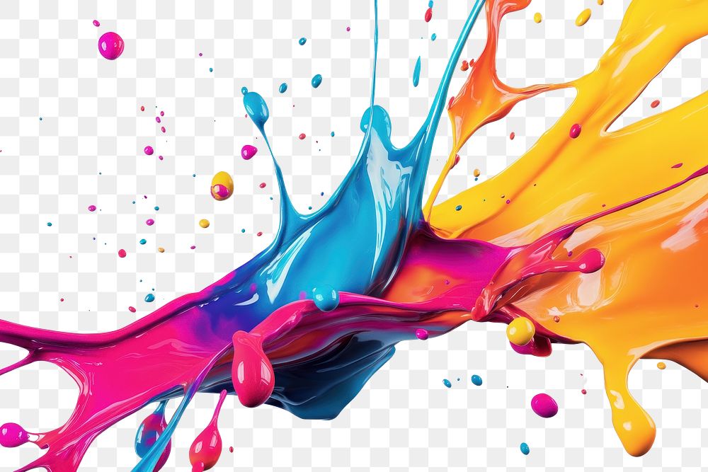 PNG Vibrant colorful paint splash | Free PNG - rawpixel