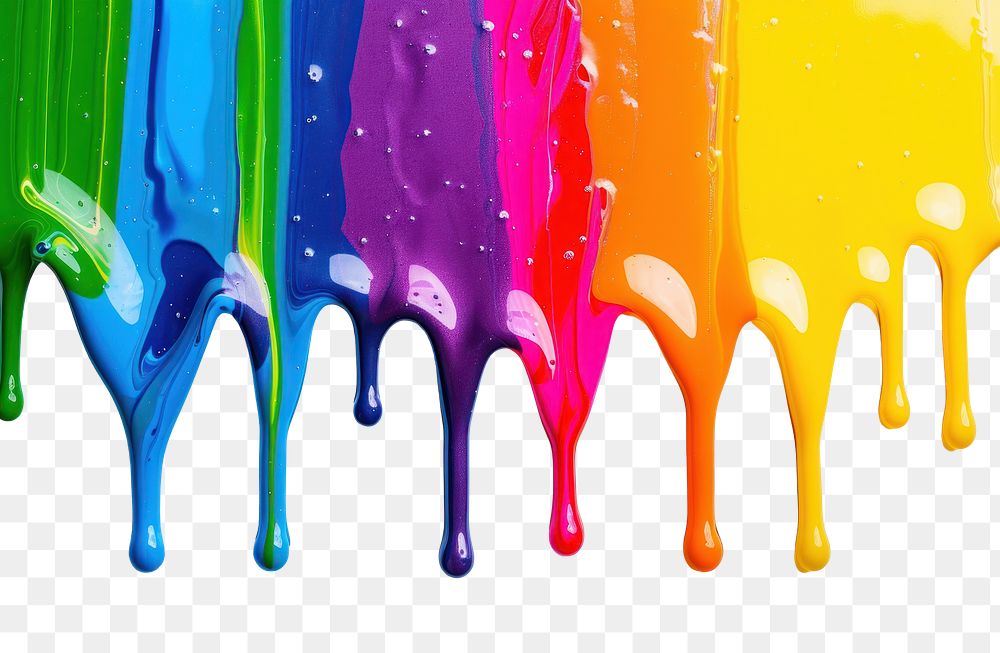 PNG Vibrant dripping colorful paint | Free PNG - rawpixel