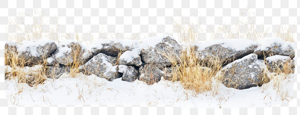 Rocky snowy grass field ground | Free PNG - rawpixel