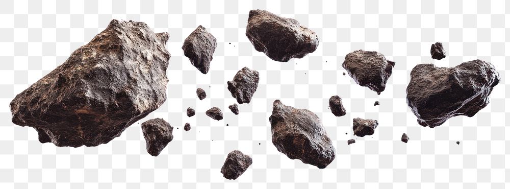 PNG Asteroid rocks exploration anthracite. | Premium PNG - rawpixel