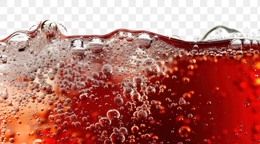 Effervescent red beverage close-up | Free PNG - rawpixel