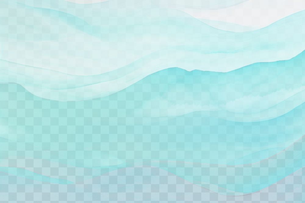 Abstract watercolor ocean waves png | Free PNG - rawpixel