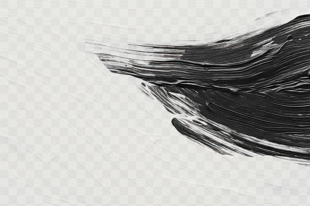 Abstract black white paint png | Free PNG - rawpixel