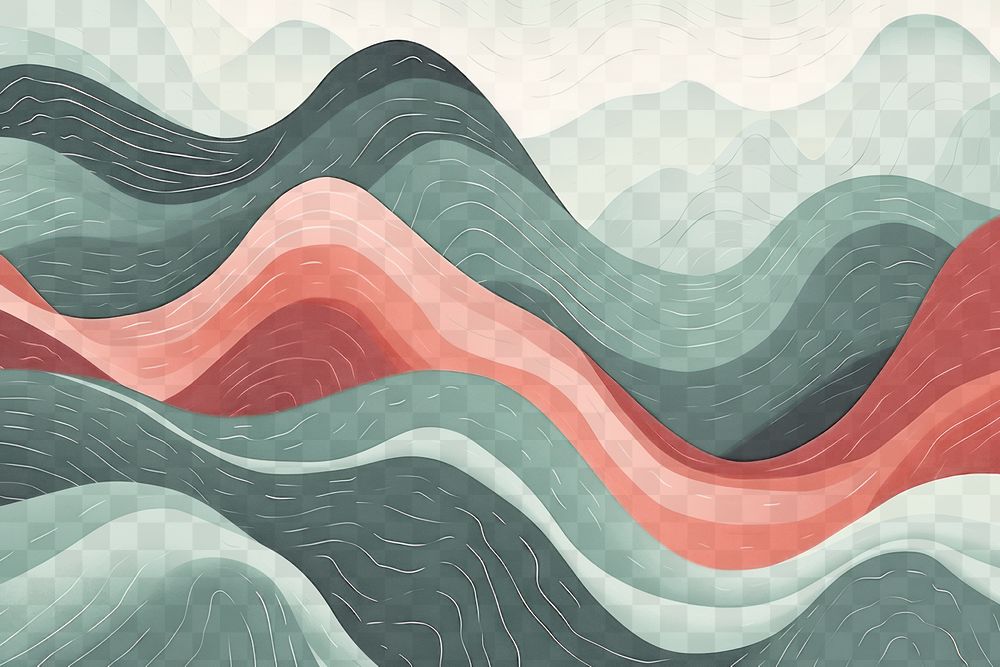 Abstract vibrant mountain png paint | Free PNG - rawpixel