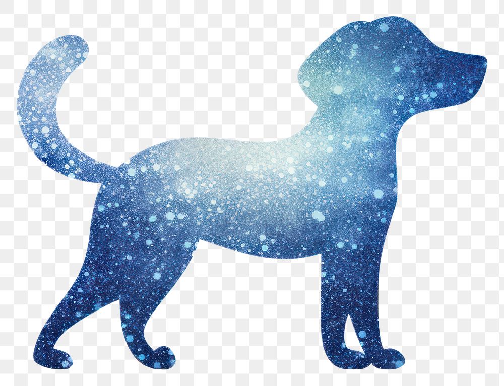 PNG Blue flower gradient dog | Free PNG - rawpixel