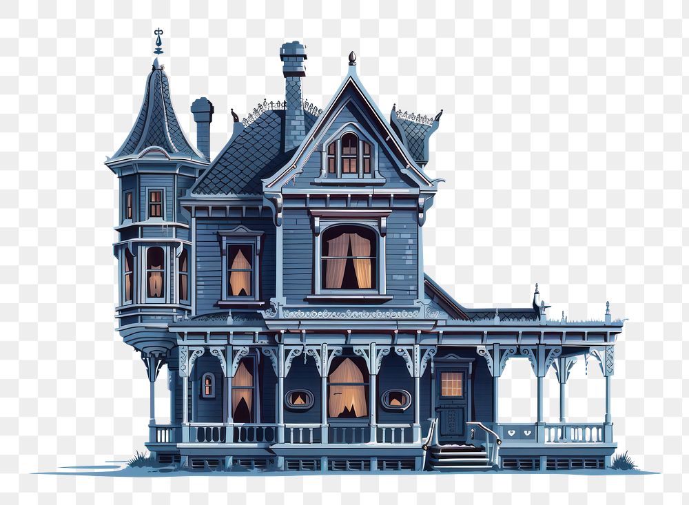 PNG Architecture illustration haunted house | Free PNG Illustration ...