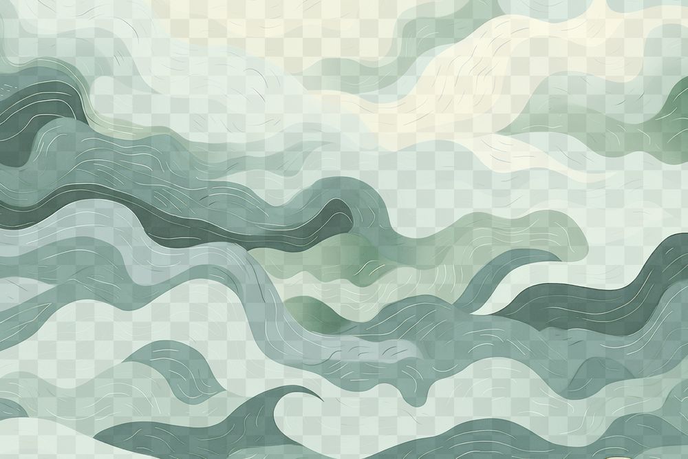 Abstract green wave pattern png | Free PNG - rawpixel